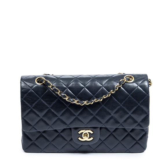 CHANEL | Bags | Chanel Classic Double Flap 26 In Navy Blue Quilted ...